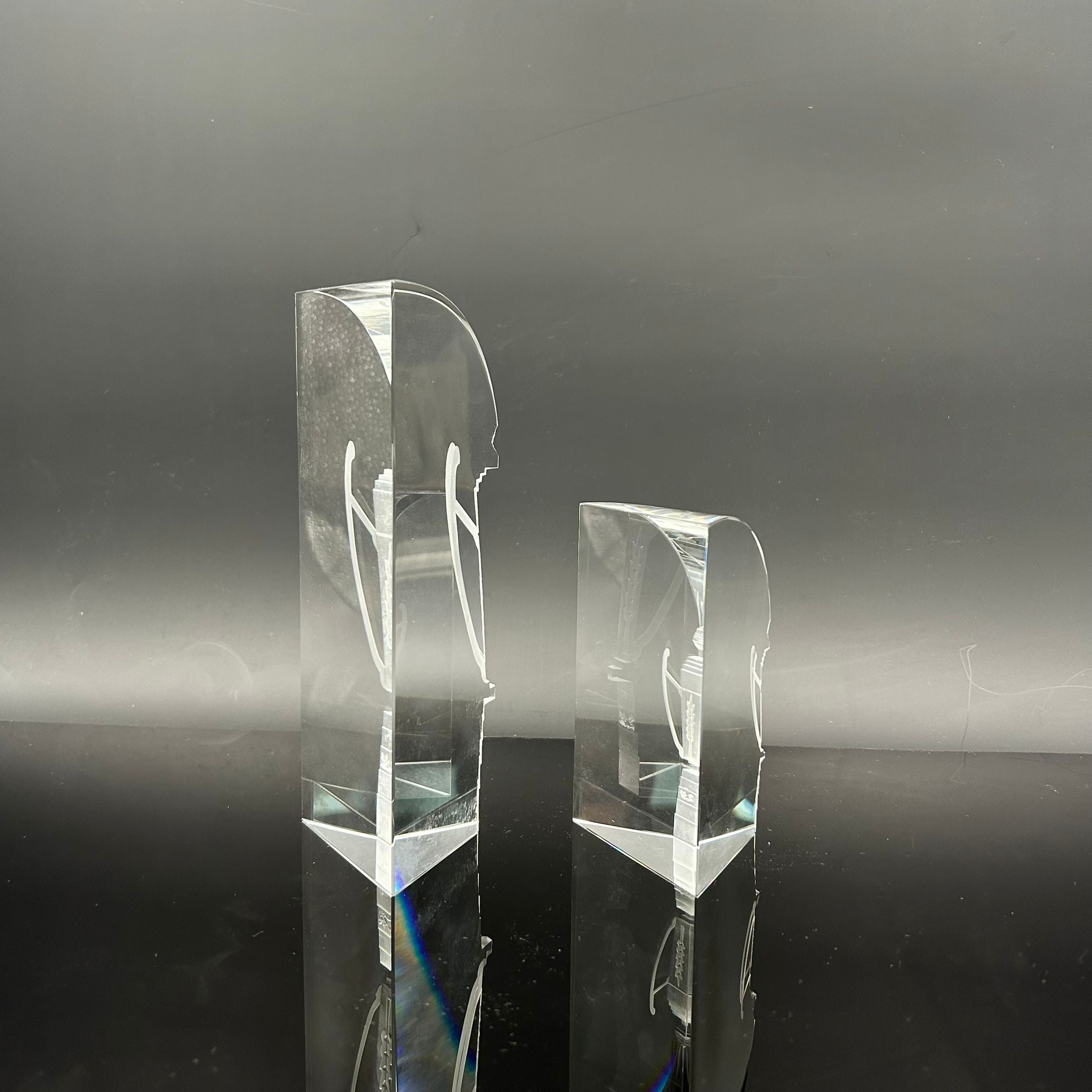 Unique 3D Crystal Block Award – Etch