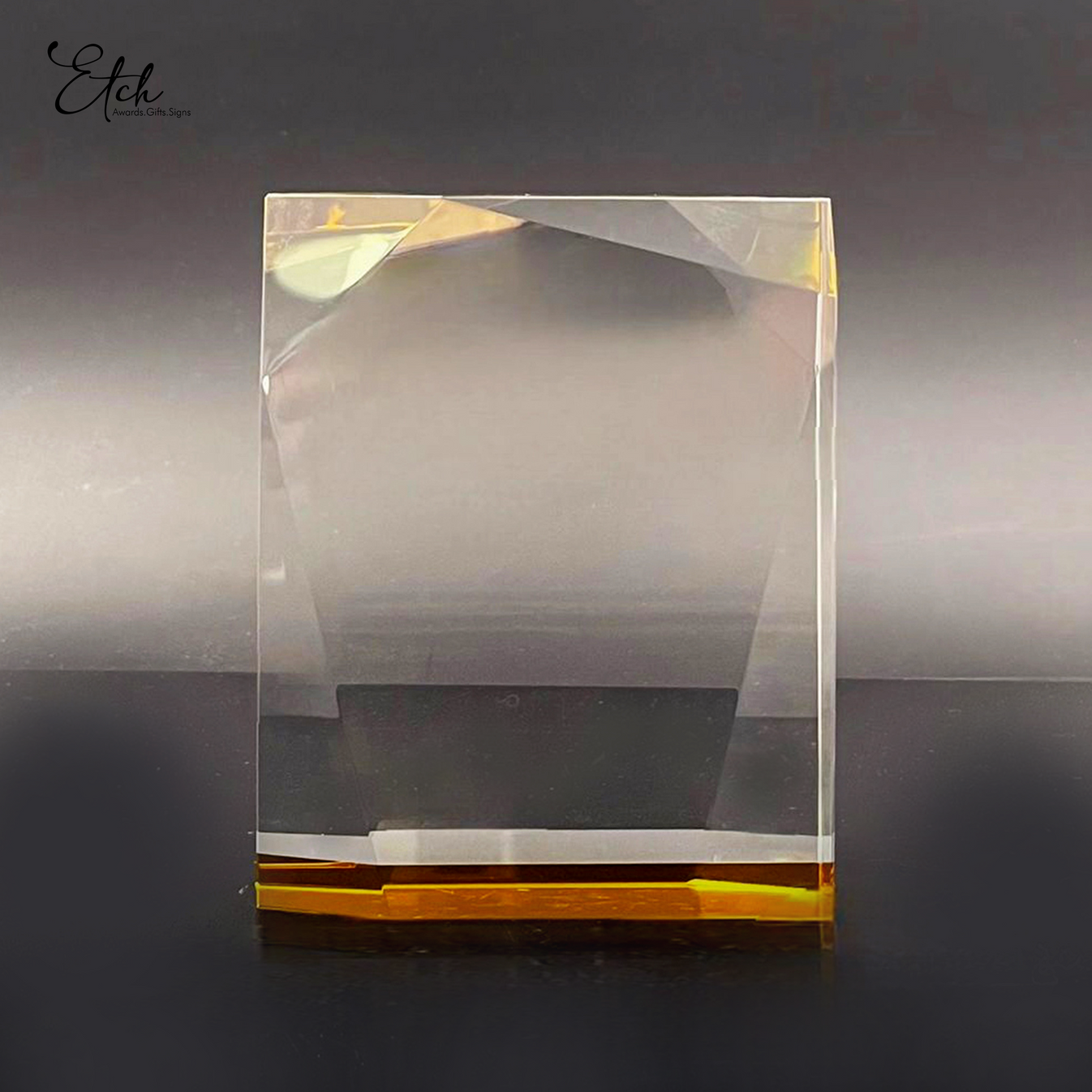 Amber Majesty Crystal Award – Etch