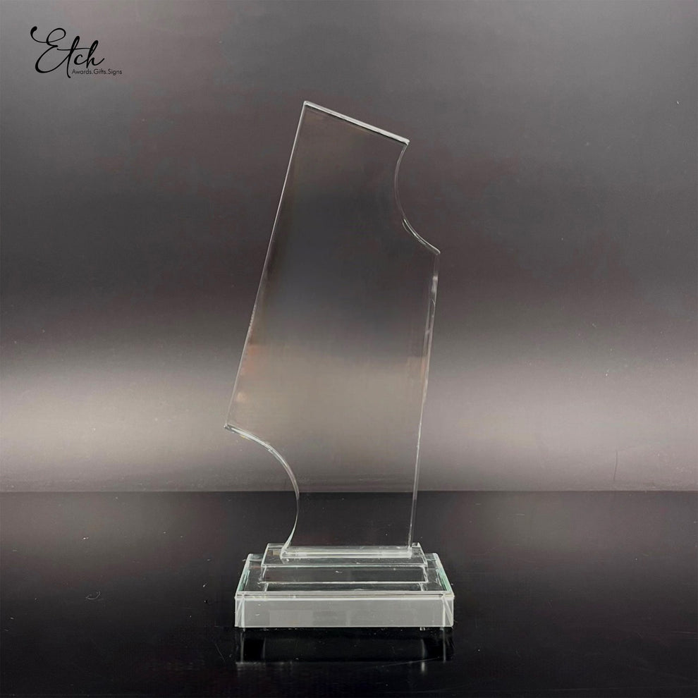 Angular Tinted Trophy Award – Etch