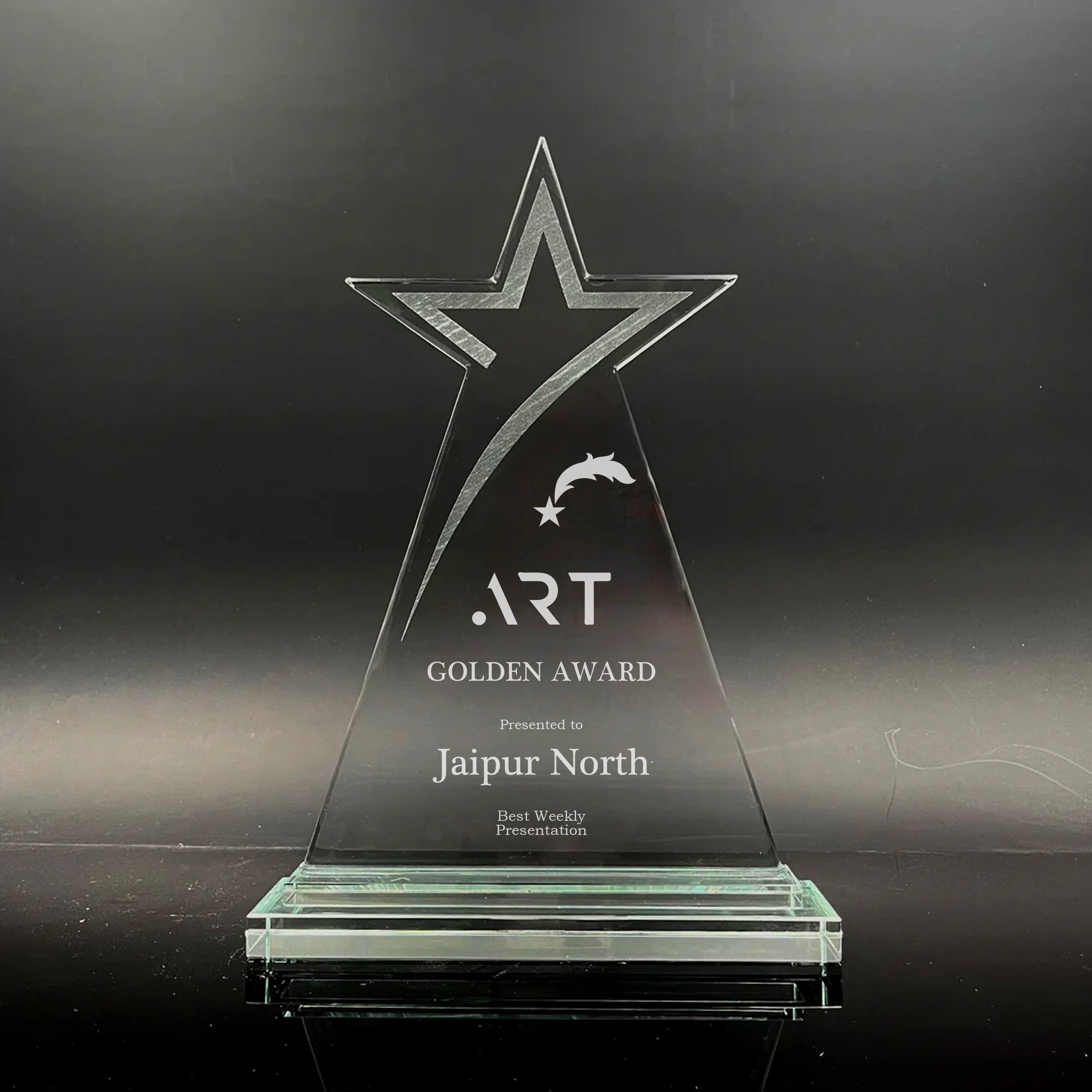 Apex Star Triangular Trophy Award – Etch
