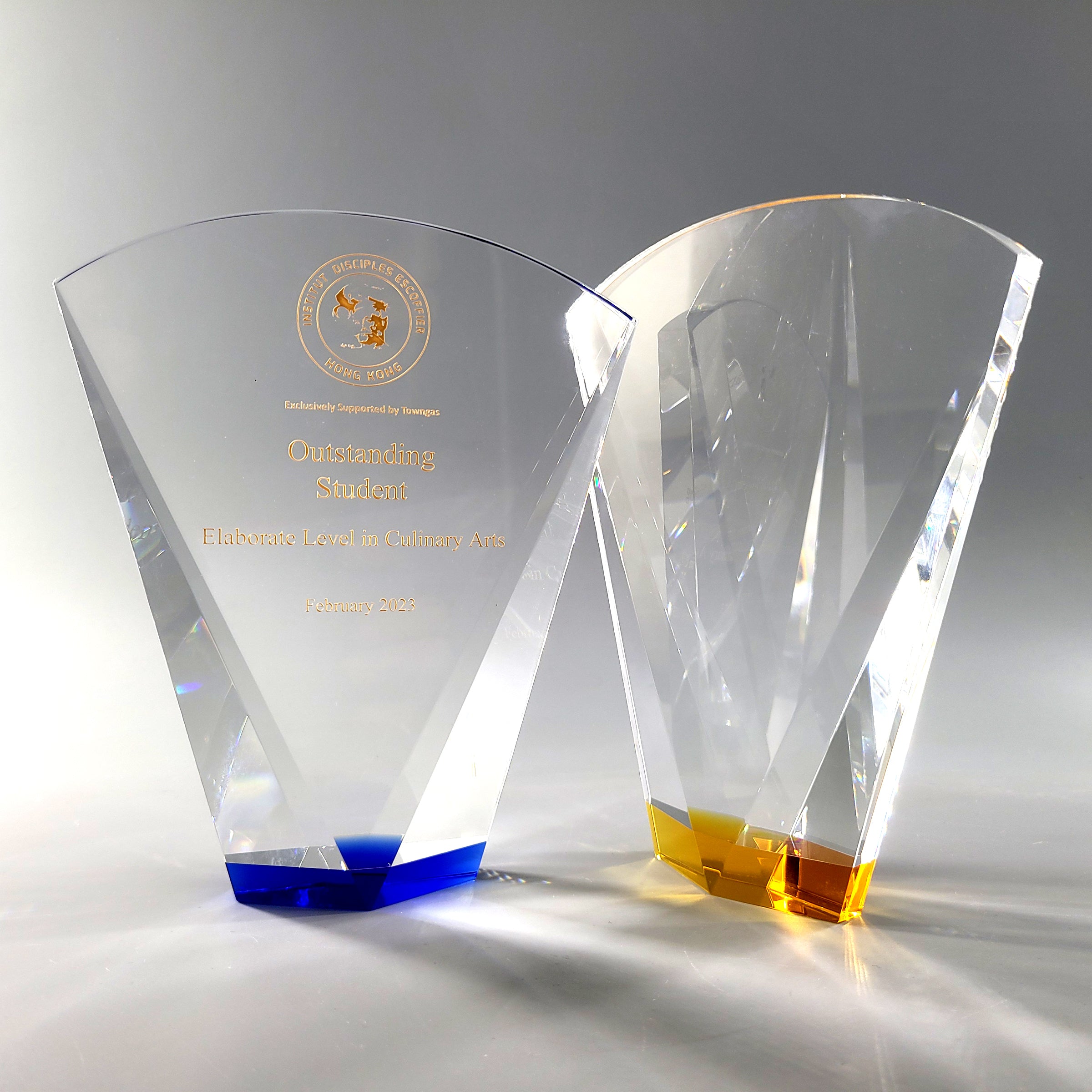 Blue/Yellow Base Tribute Award – Etch