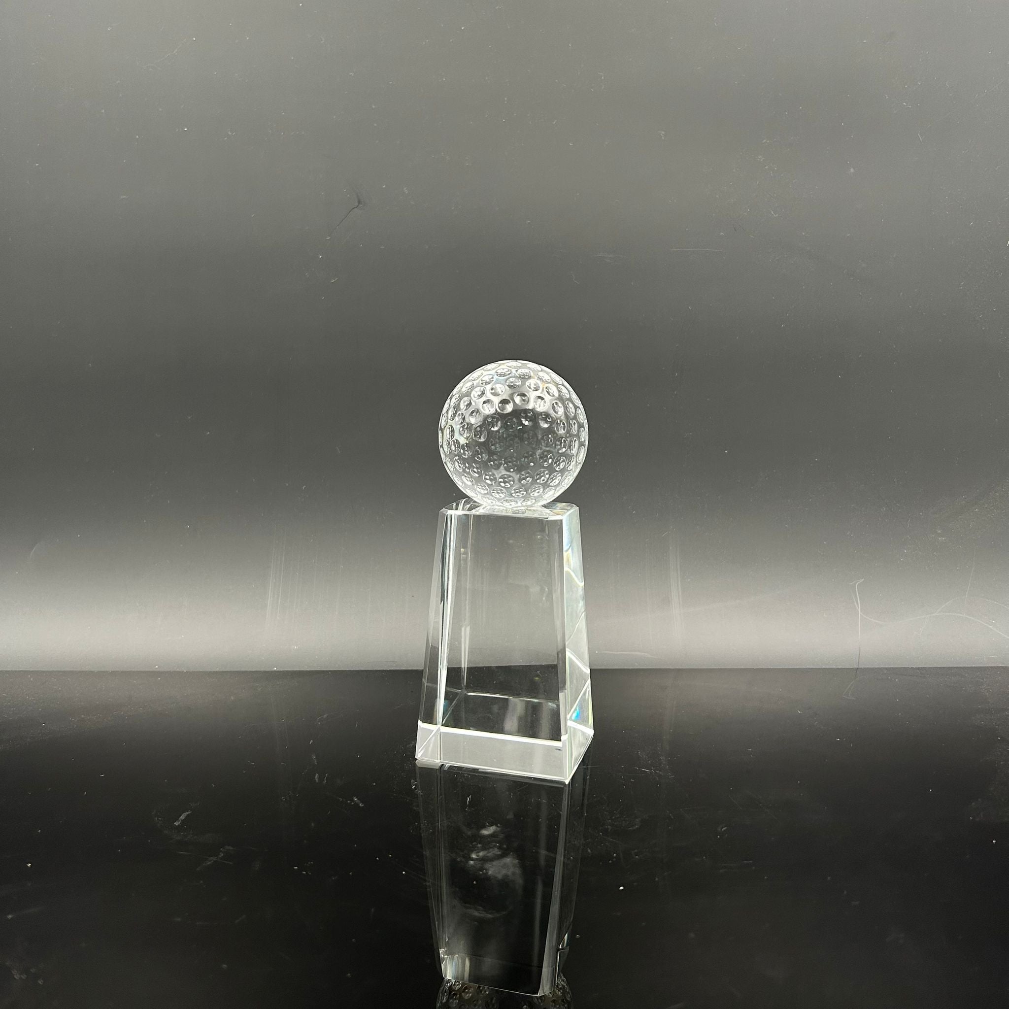 Clear Golf Ball Trophy Award – Etch