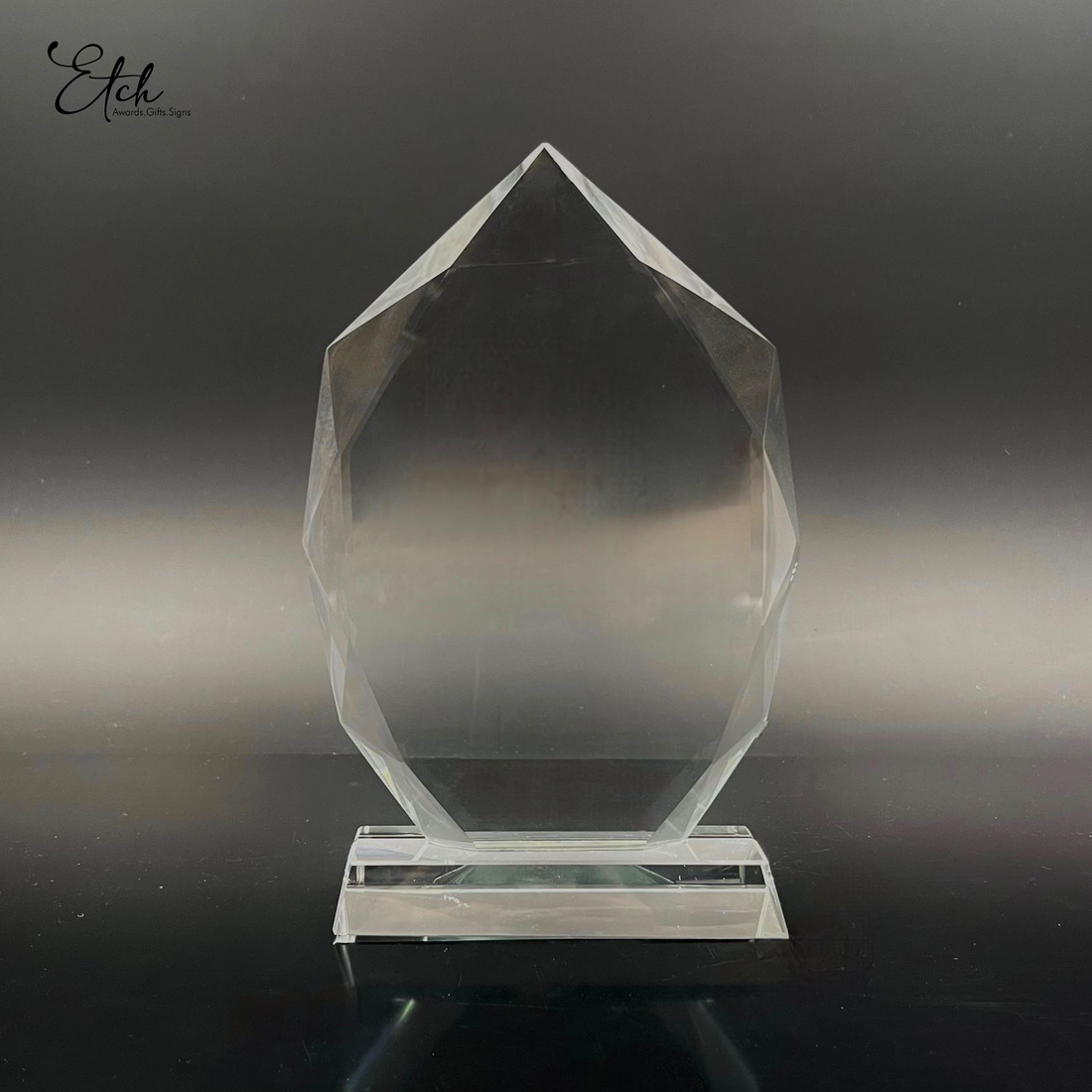 Crystal Vertex Trophy Award – Etch