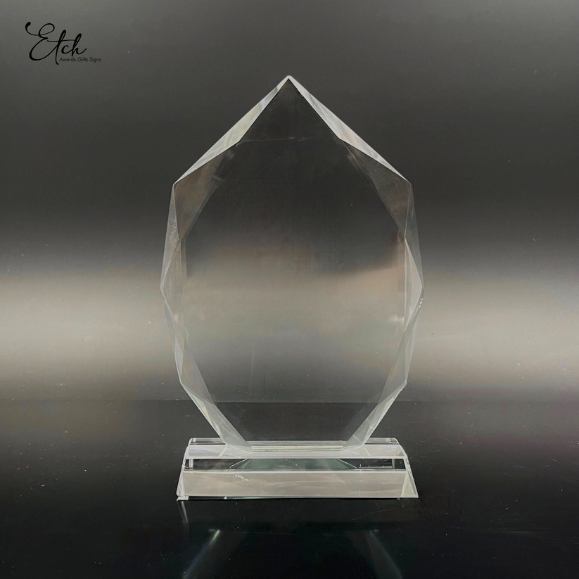 Crystal Vertex Trophy Award – Etch