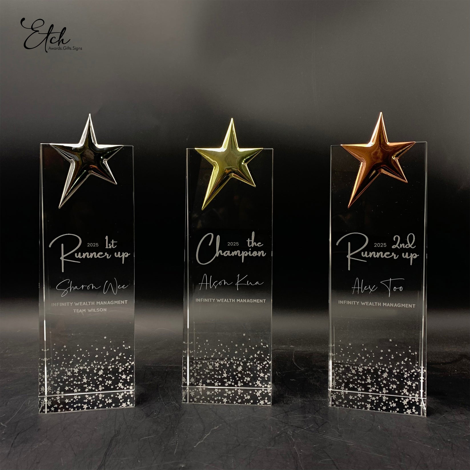 Elite Star Crystal Award – Etch