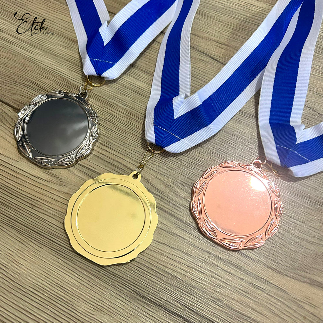 Excellence Medal with Blue Straps – Etch