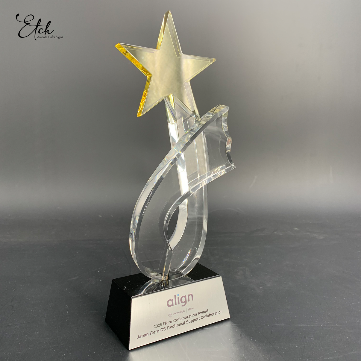 Harmony Star Trophy Award – Etch