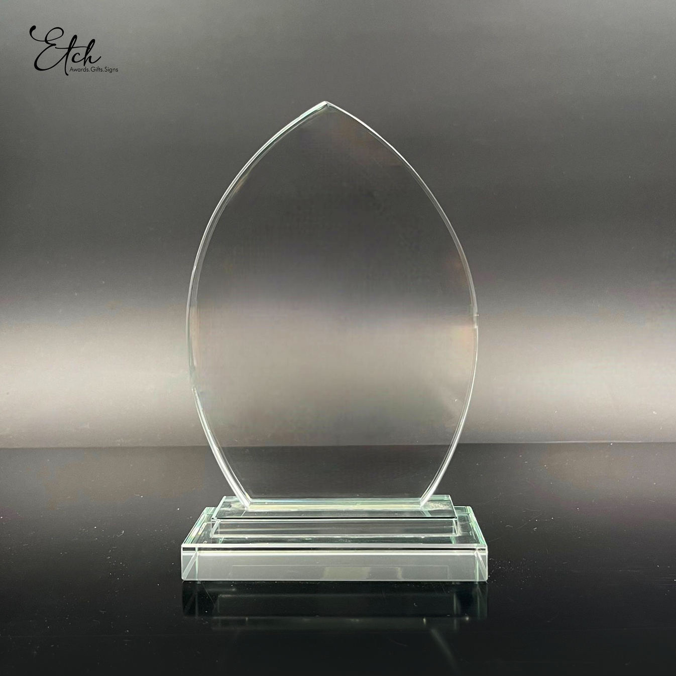 Rounded Elegance Trophy Award – Etch