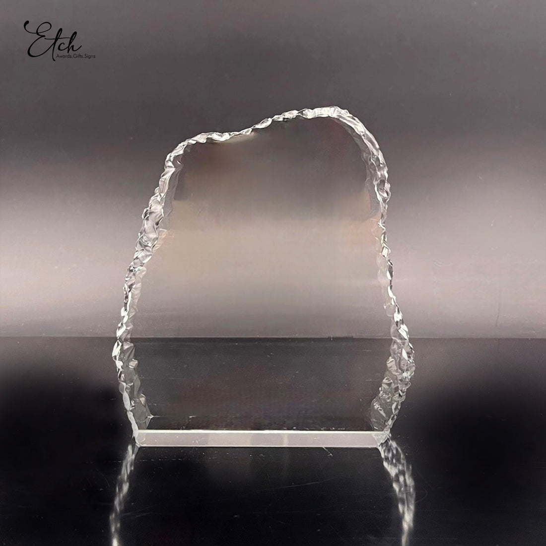 Rustic Gem Crystal Award – Etch