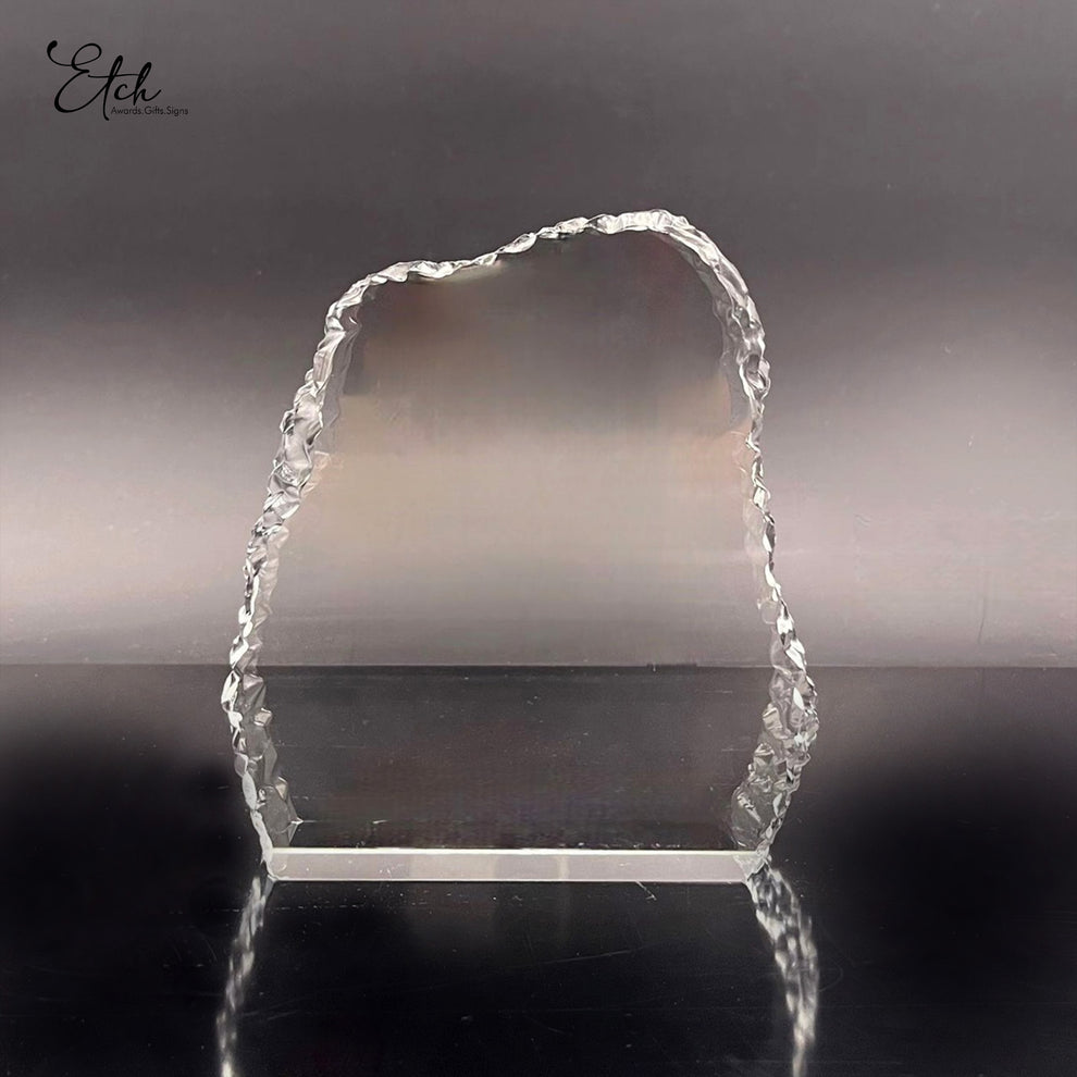 Rustic Gem Crystal Award – Etch