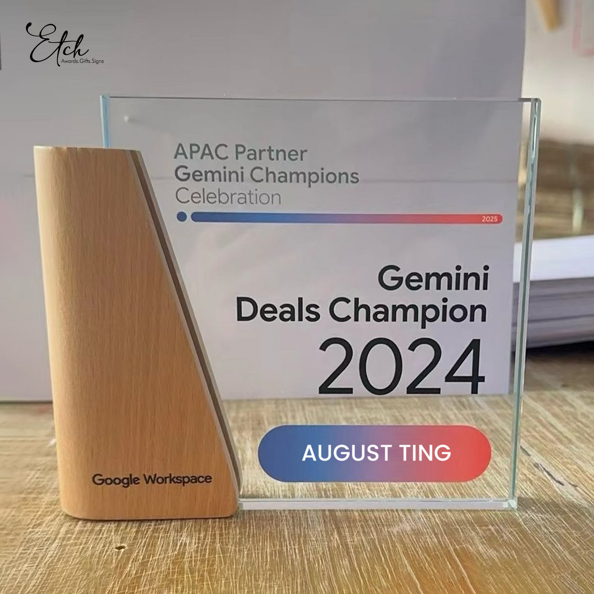 Square Elegance Fusion Trophy Award – Etch