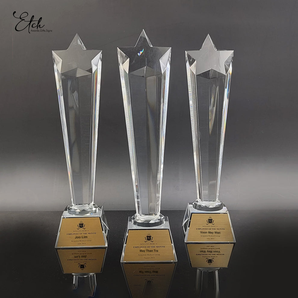 Star Crystal Trophy Award – Etch
