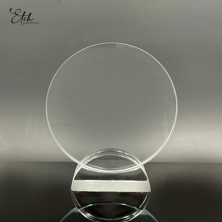 Tinted Circular Trophy Award – Etch