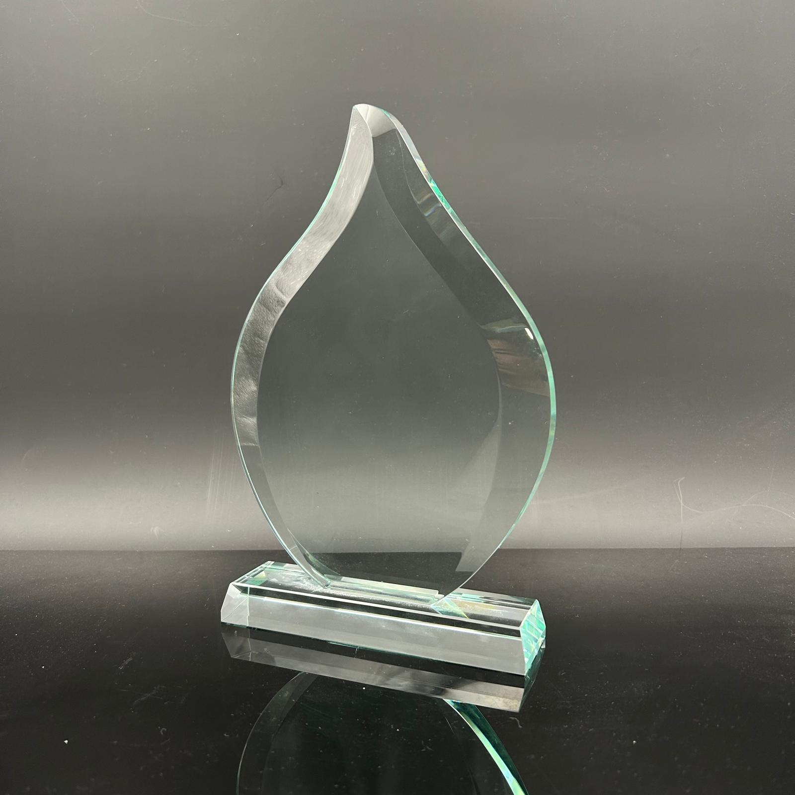 Tinted Flame Trophy Award – Etch
