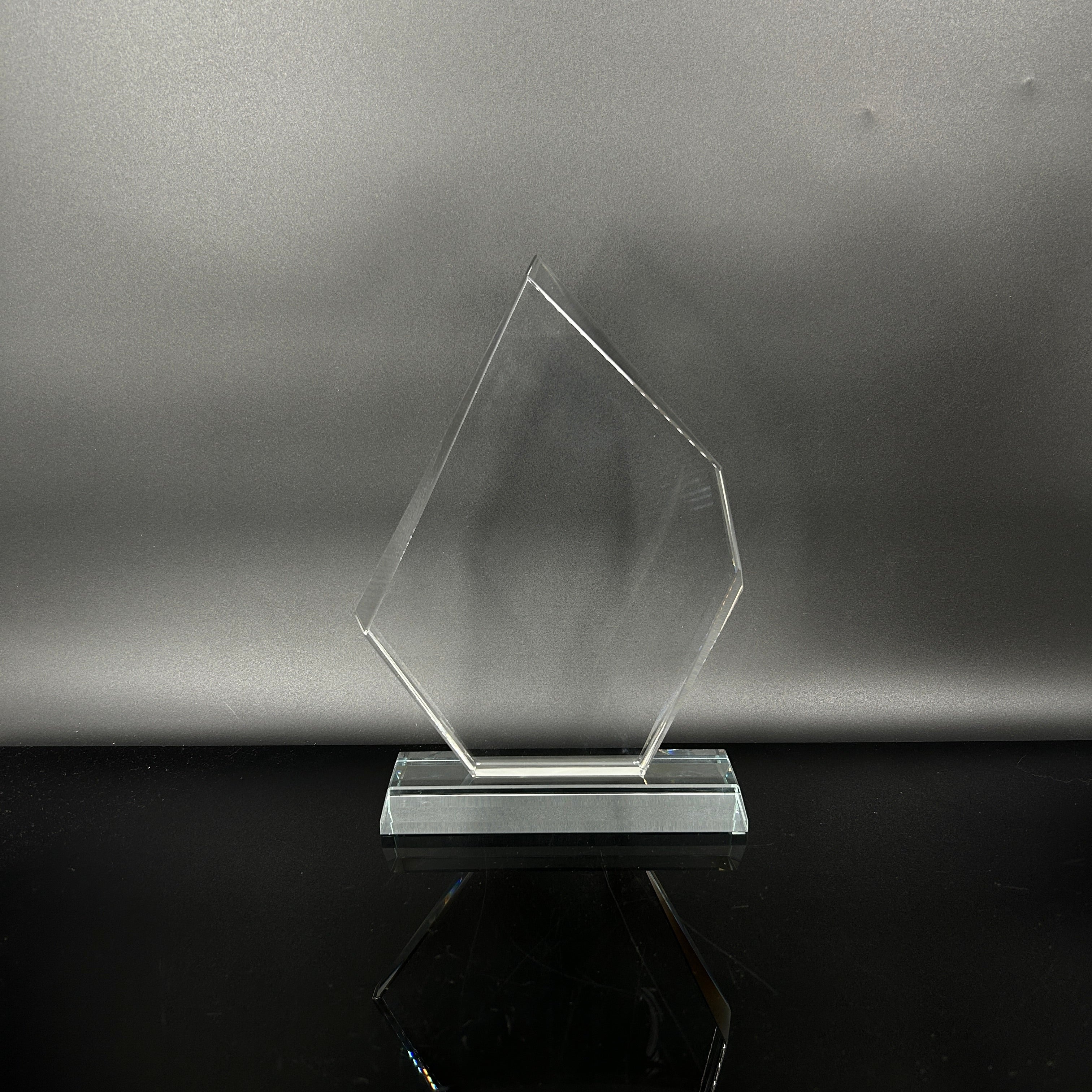 Unique Facet Crystal Trophy Award – Etch