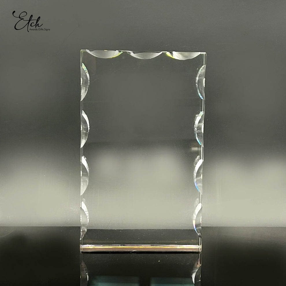 Wavy Crystal Block Award – Etch